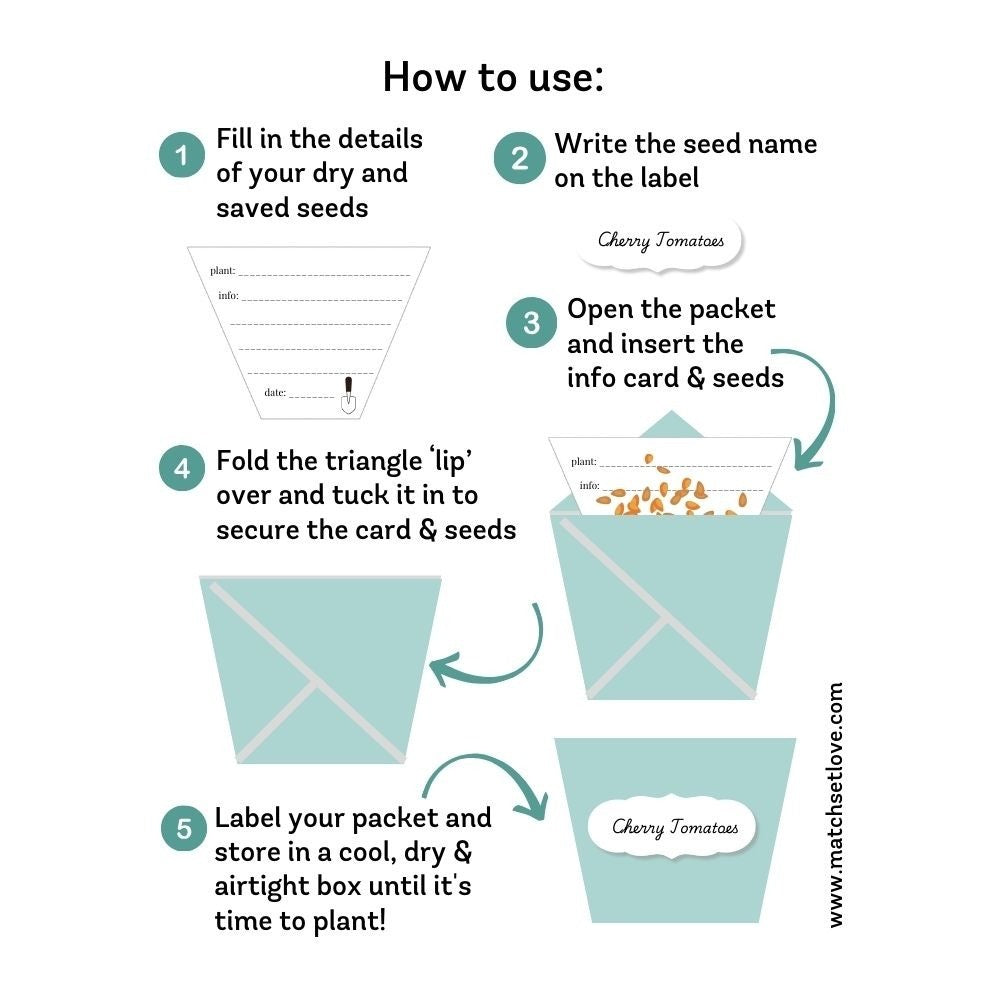 Seed Saving Packets | Set of 5 – KuierKos